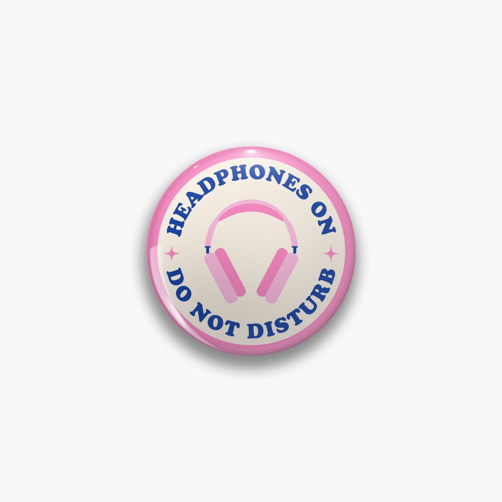 "Headphones On Do Not Disturb Sticker - Blue and Pink" Sticker for Sale ...