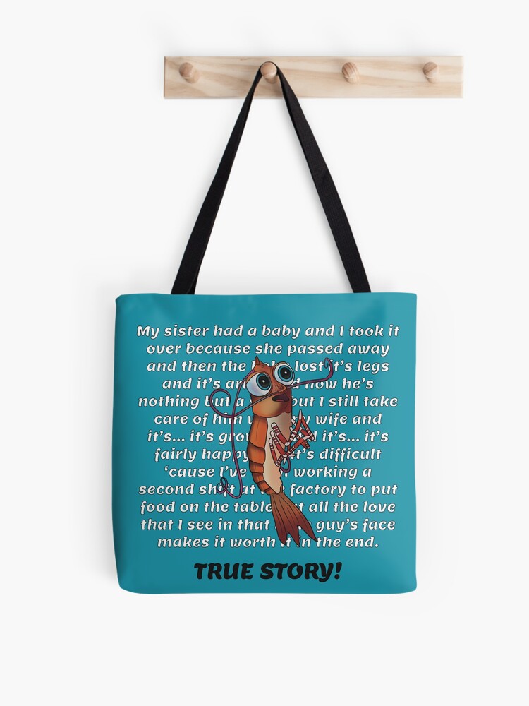 "Shrimp Sob Story (Shark Tale)" Tote Bag for Sale by daniasdesigns ...