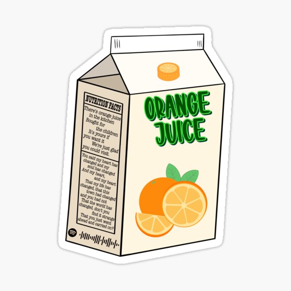 "Orange Juice" Sticker for Sale by Nicolette Love | Redbubble