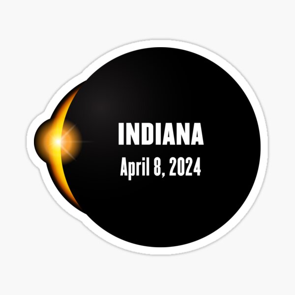 "Indiana Total Solar Eclipse 2024" Sticker for Sale by Krause2024 ...