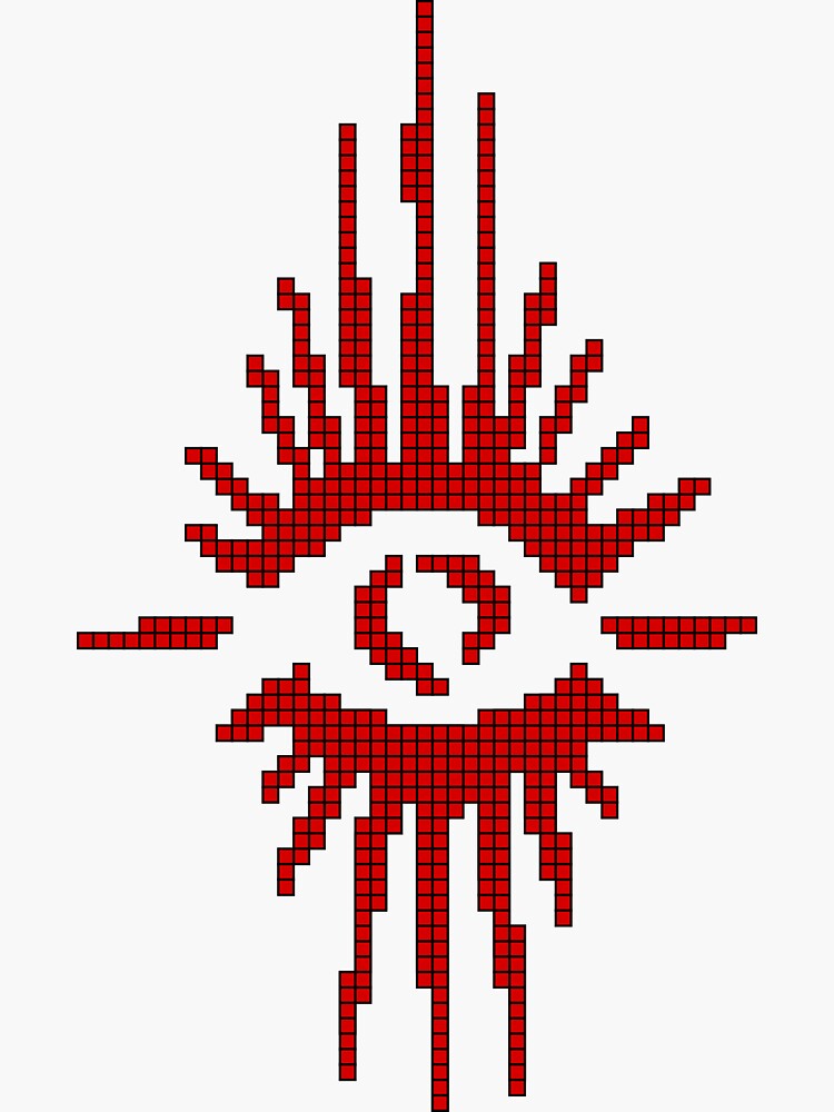 "Bloodborne - Blood Rapture Rune (Pixels)" Sticker for Sale by ...