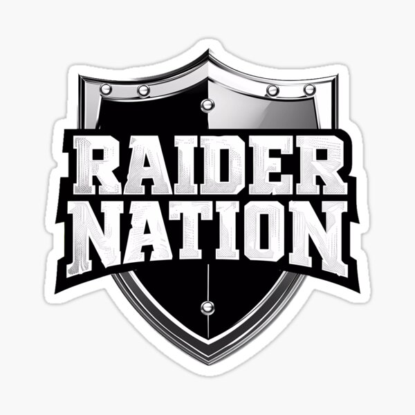 "Raider Nation Shield" Sticker for Sale by mocoman | Redbubble