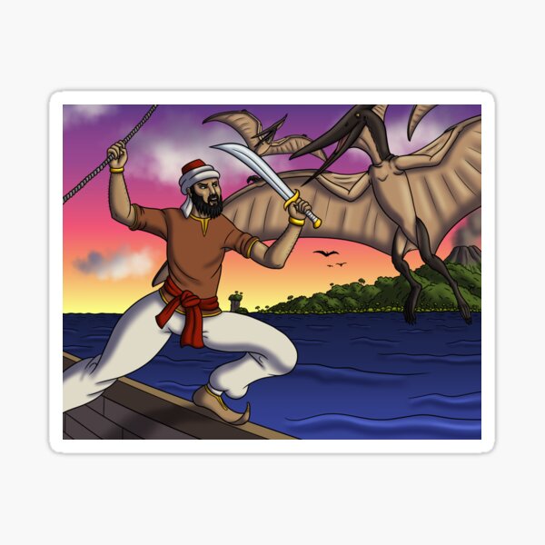 "Sinbad and the Lost Continent" Sticker for Sale by Tyrannohotep ...