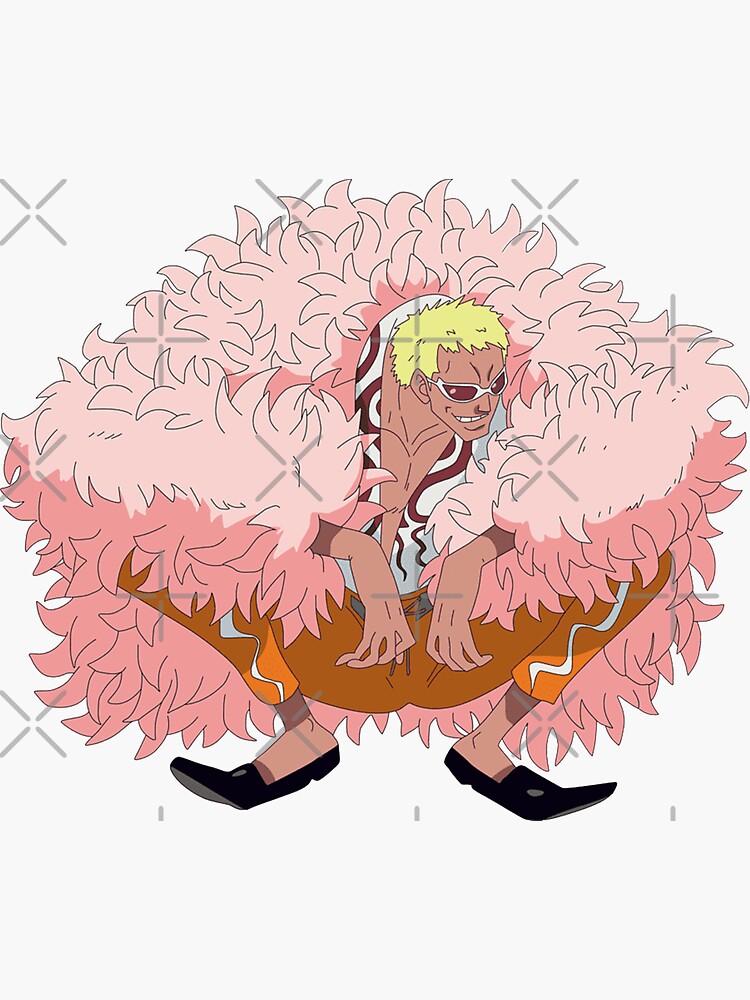 "Donquixote Doflamingo - One Piece" Sticker by ArtistryHavenn | Redbubble