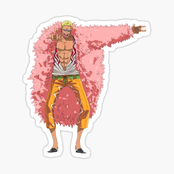 "Donquixote Doflamingo - One Piece" Sticker by ArtistryHavenn | Redbubble