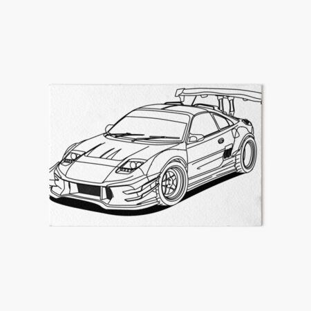 "JDM Car Outlines" Art Board Print for Sale by MegaLawlz | Redbubble