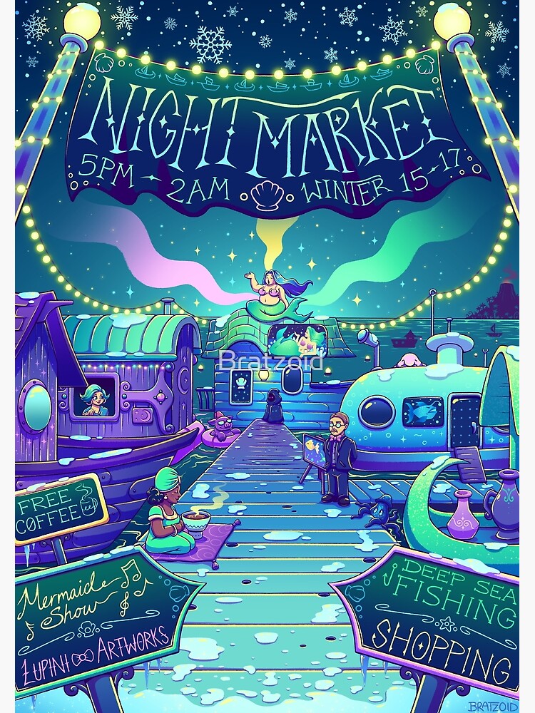 "Stardew Valley Night Market" Poster for Sale by Bratzoid | Redbubble