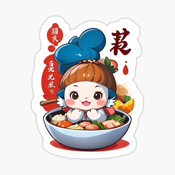 "Kawaii super bowl art - cute anime chibi" Sticker for Sale by ...