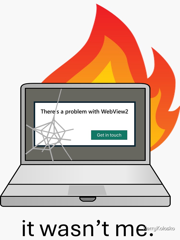 "WebView2 error Power BI" Sticker for Sale by KerryKolosko | Redbubble