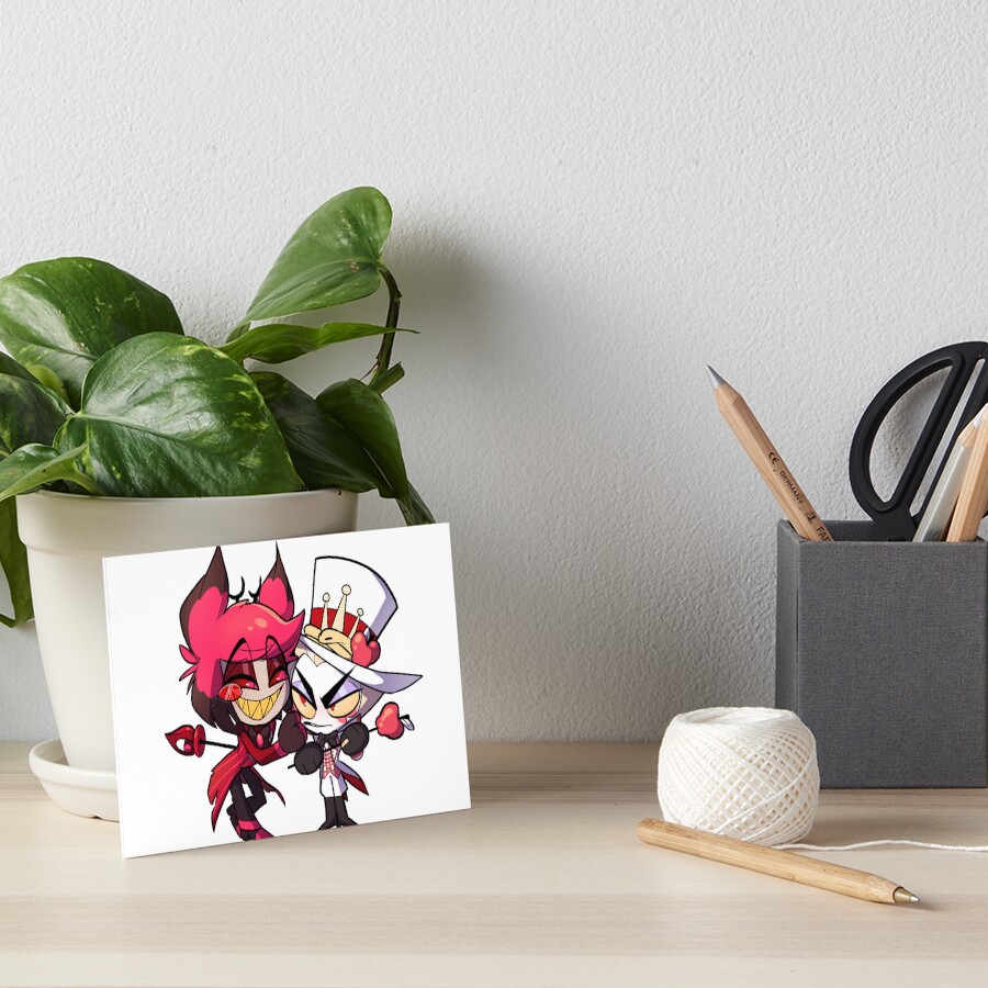 "Chibi Alastor and Chibi Lucifer" Sticker for Sale by Anic917 | Redbubble