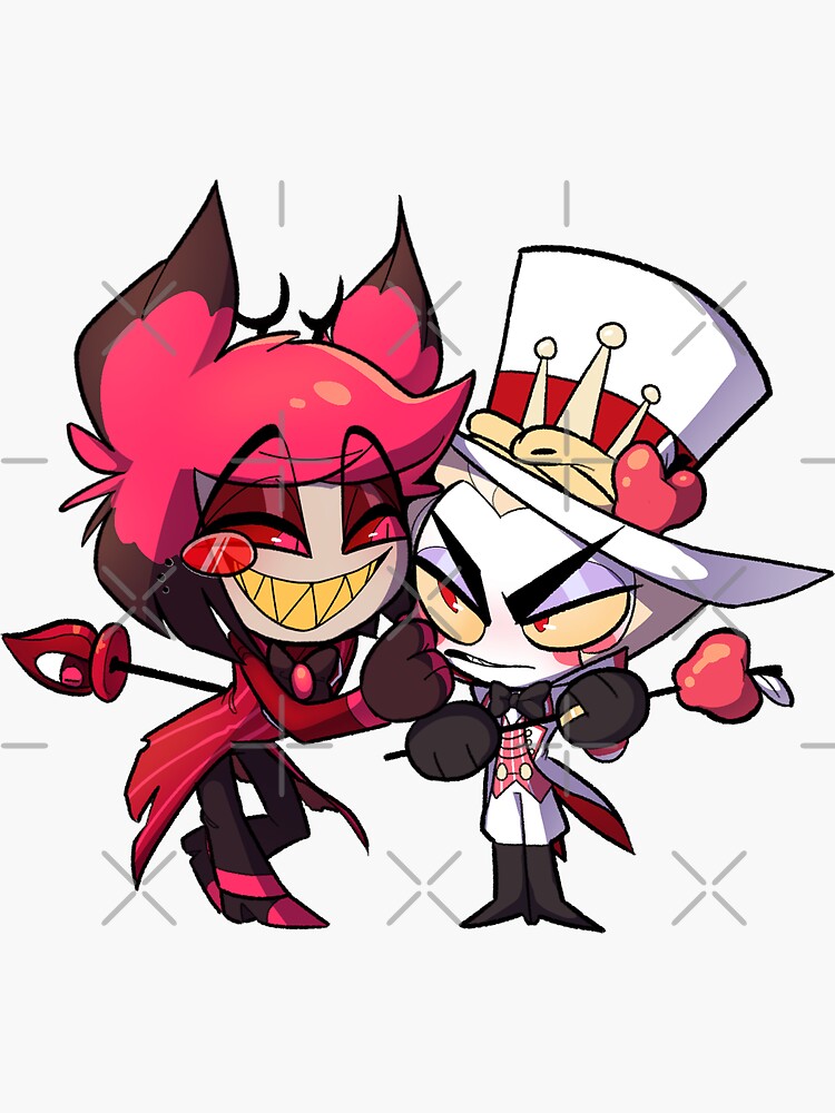 "Chibi Alastor and Chibi Lucifer" Sticker for Sale by Anic917 | Redbubble