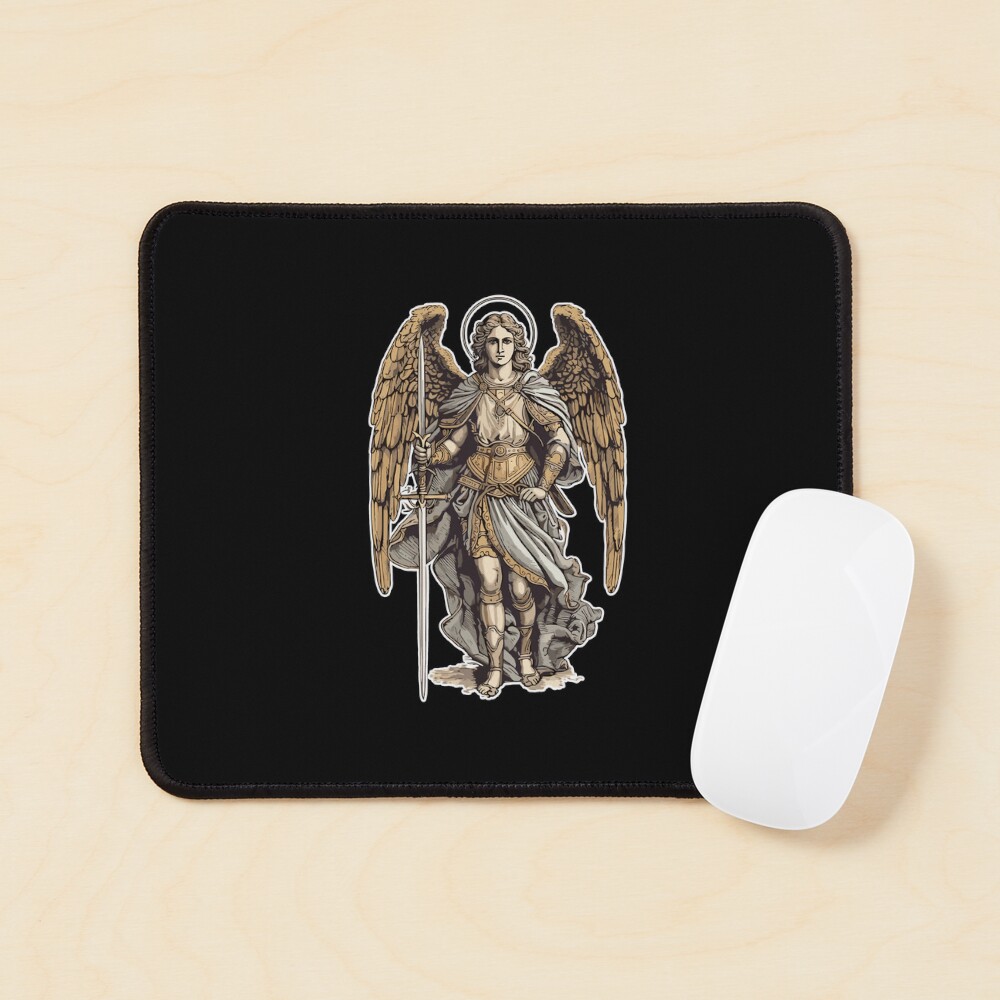 "Archangel Saint Michael " Sticker for Sale by lachataigne | Redbubble