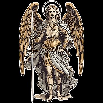 "Archangel Saint Michael " Sticker for Sale by lachataigne | Redbubble