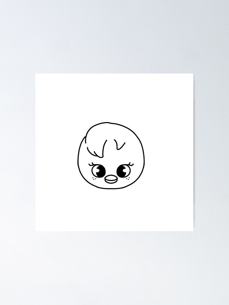 "Stray Kids - Skzoo Bbokari Head [BLACK OUTLINE]" Poster for Sale by ...