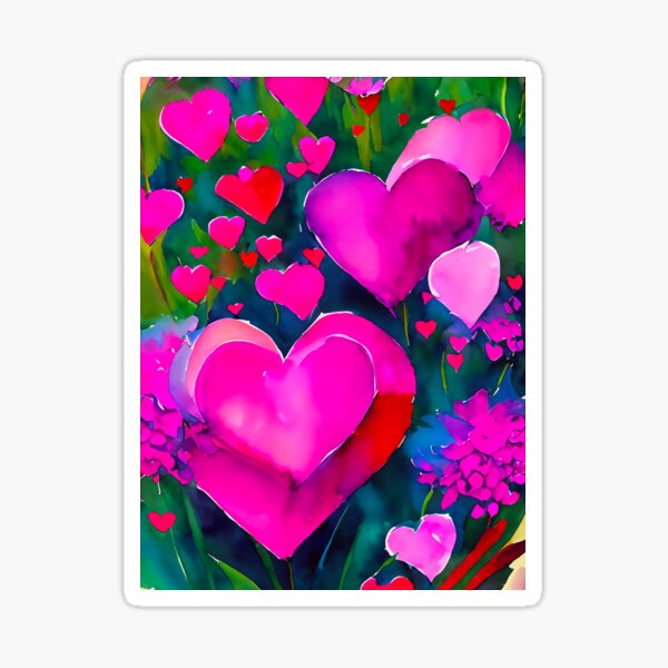 "Spring Hearts " Sticker for Sale by artCdesignsKH | Redbubble