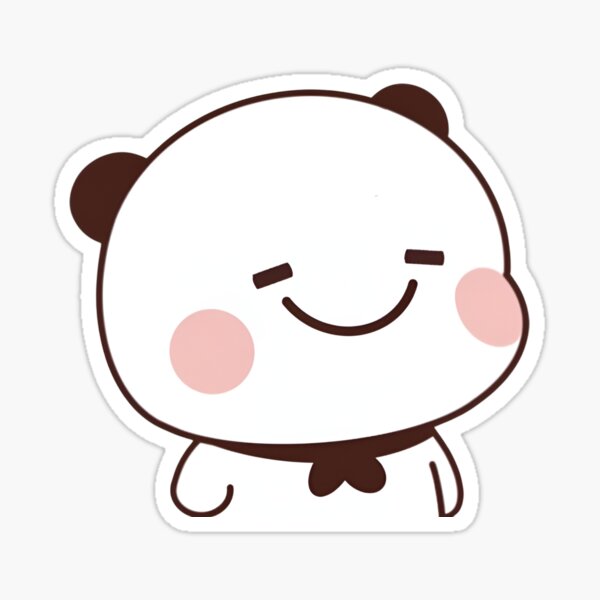 "BuBu’s smile! Happy BuBu Panda face ️" Sticker for Sale by Pandety ...