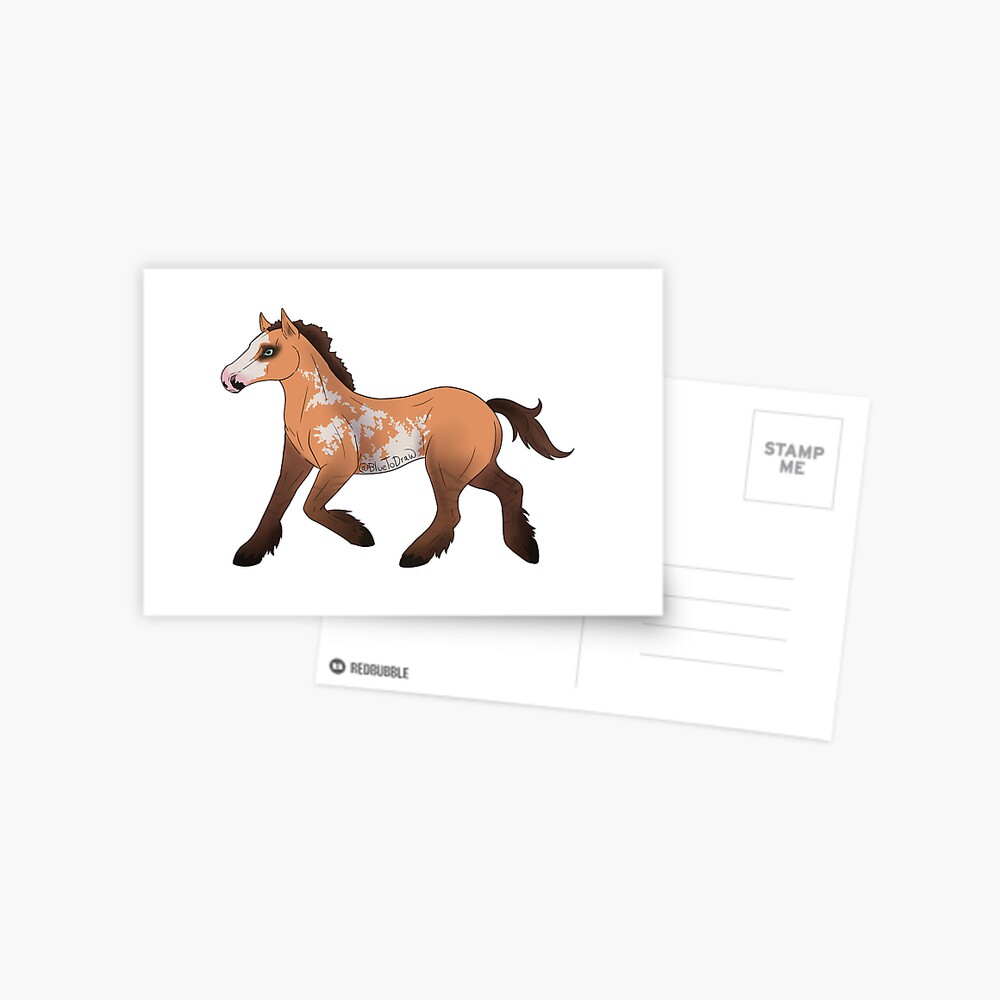 "RDO Mustang Red Dun Overo" Sticker for Sale by BlueToDraw | Redbubble