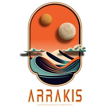 "Logo of the planet Arrakis stylized with a 3D effect." Sticker for ...