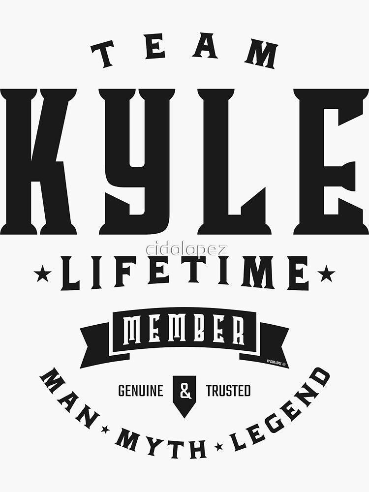 "Team Kyle" Sticker for Sale by cidolopez | Redbubble