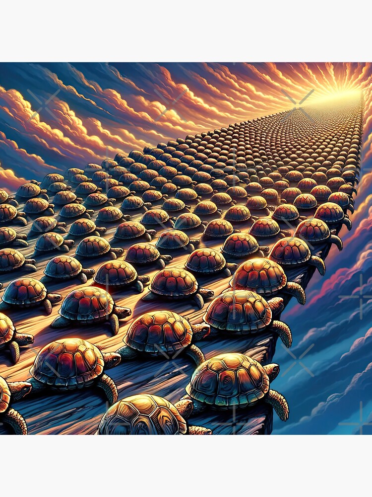 "March of Infinity: The Endless Journey of Turtles" Sticker for Sale by ...