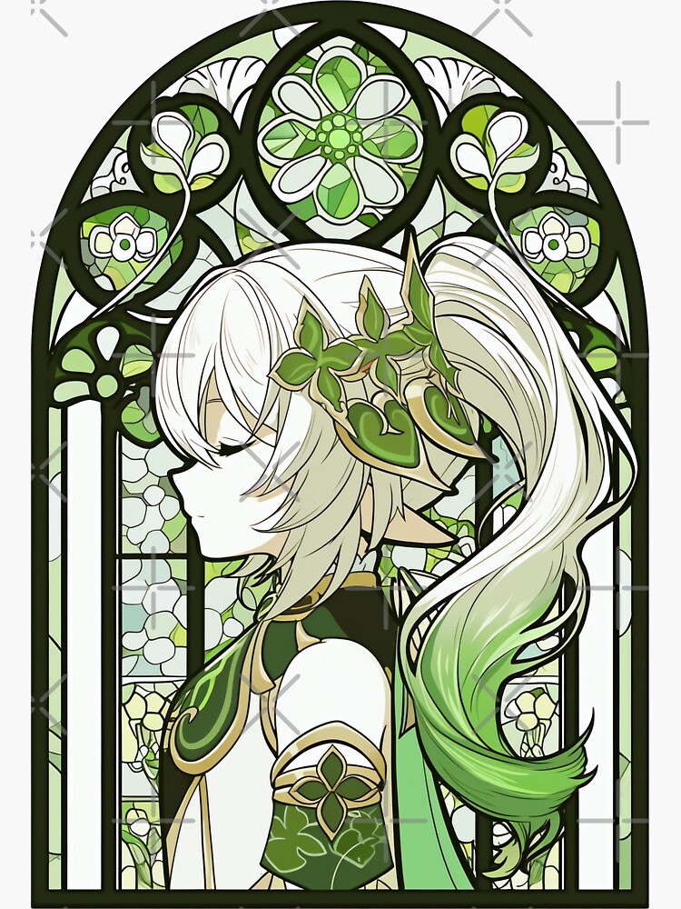"Stained Glass Nahida" Sticker for Sale by SchellStation | Redbubble