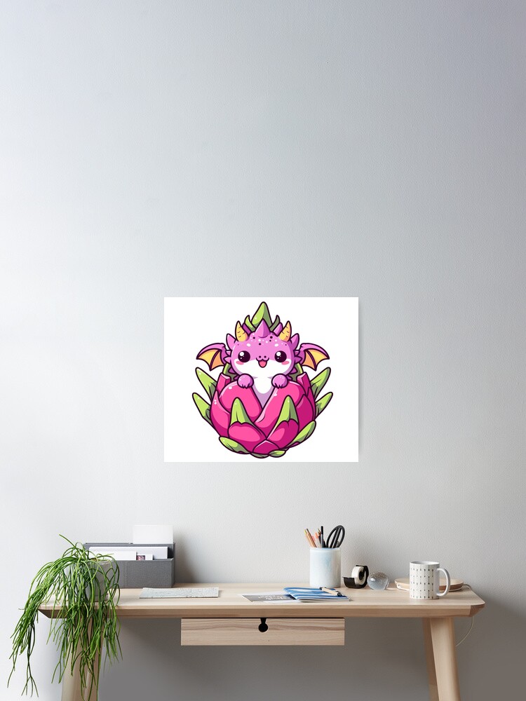 "Cute Dragon Fruit Kawaii" Poster for Sale by Delidream | Redbubble