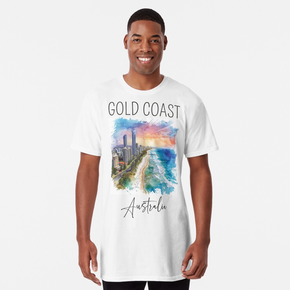 "Watercolor Design of Gold Coast - Australia" Sticker for Sale by ...