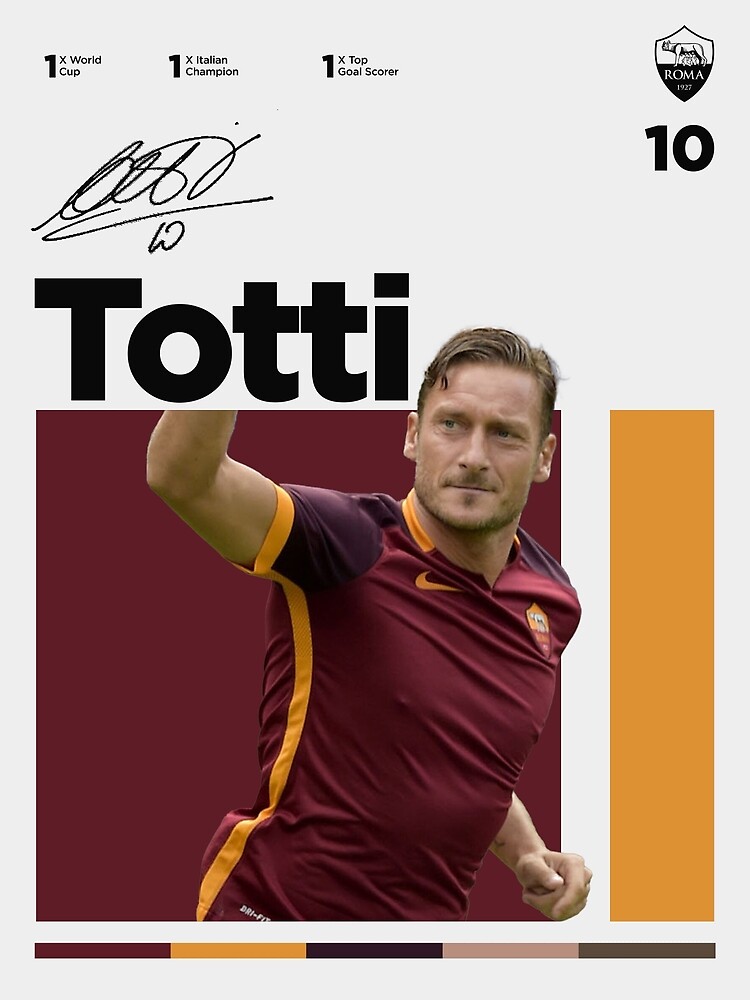 "Francesco Totti Poster" Poster for Sale by RubySport | Redbubble