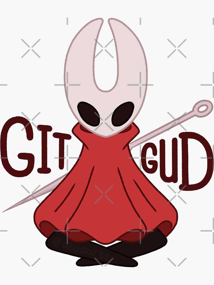 "Hornet - Git Gud V1; Hollow Knight, Silksong" Sticker for Sale by ...