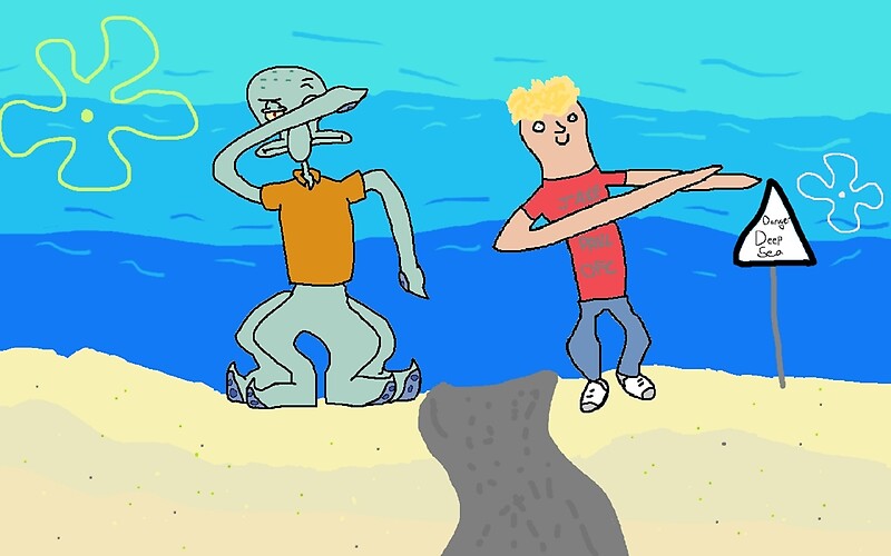 "Squidab and Jack Drool Dabbing Fanart" by Joshua Harvey | Redbubble