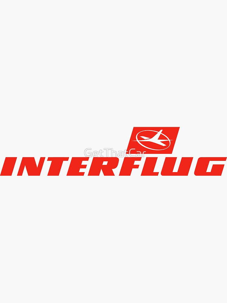 "Interflug logo" Sticker by GetThatCar | Redbubble