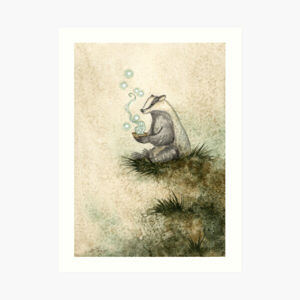 "Badger Magick" Art Print for Sale by AmyBrownArt | Redbubble