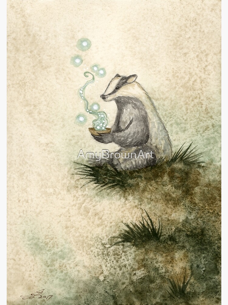 "Badger Magick" Art Print for Sale by AmyBrownArt | Redbubble