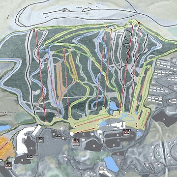 "Camelback Mountain Resort Trail Map" Sticker for Sale by mapsynergy ...