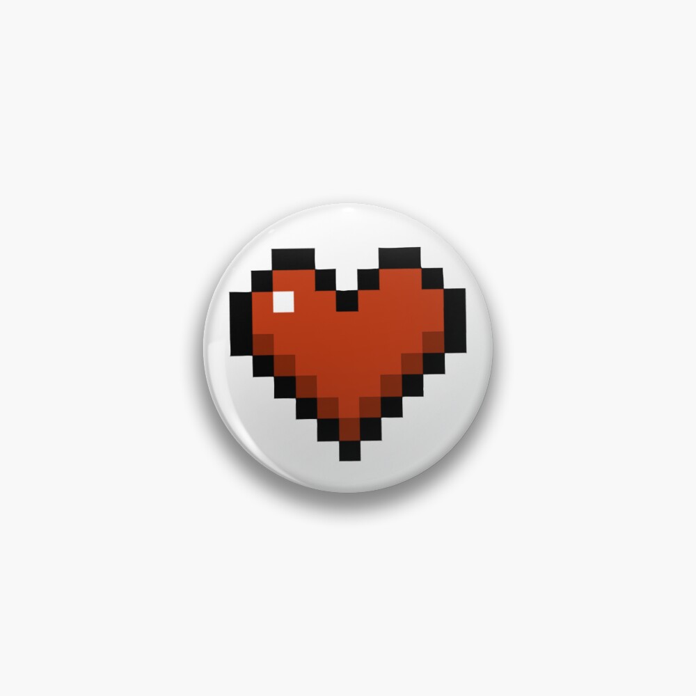 "Minecraft Heart" Sticker for Sale by SylvirFoxe | Redbubble