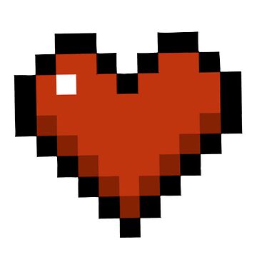 "Minecraft Heart" Sticker for Sale by SylvirFoxe | Redbubble