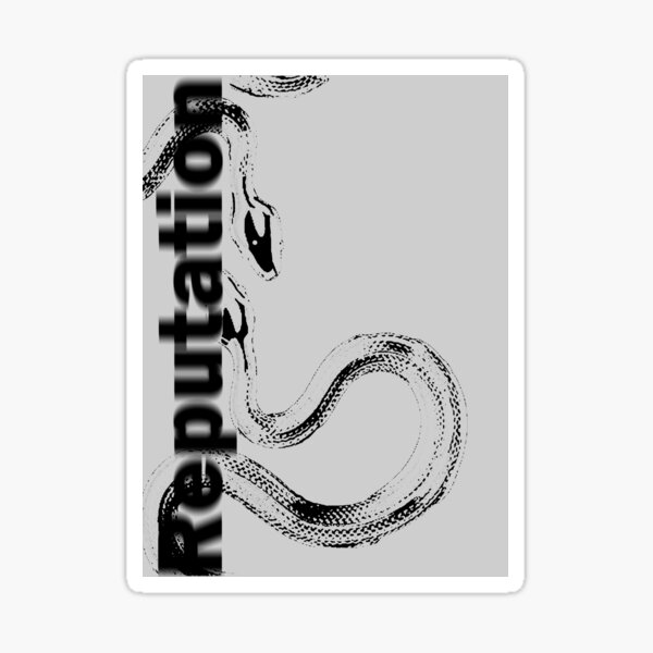 "TAYLOR SWIFT REPUTATION" Sticker by Catalina Barrera | Redbubble