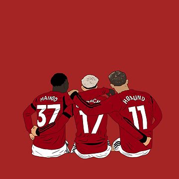 "Kobbie Mainoo Alejandro Garnacho Rasmus Hojlund United Youth Trinity ...