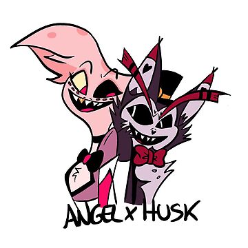 "Angel x Husk - Hazbin Hotel" Sticker for Sale by gpanic | Redbubble