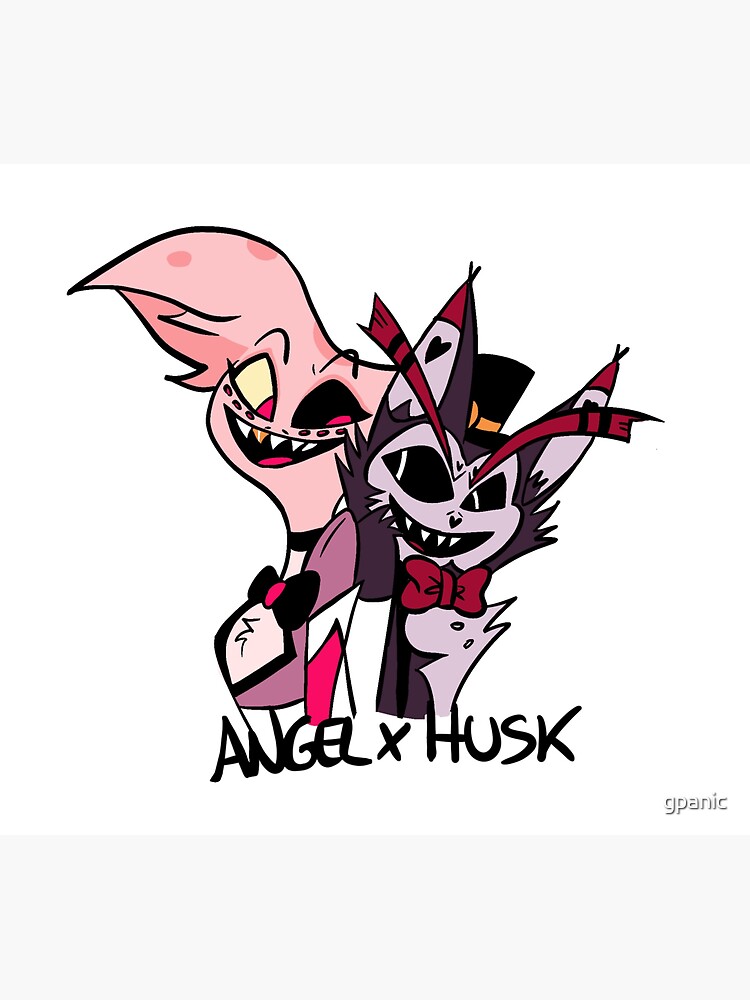 "Angel x Husk - Hazbin Hotel" Sticker for Sale by gpanic | Redbubble