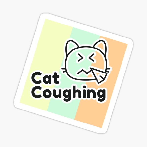 "Cat Coughing Meme" Sticker for Sale by CosmoLush | Redbubble