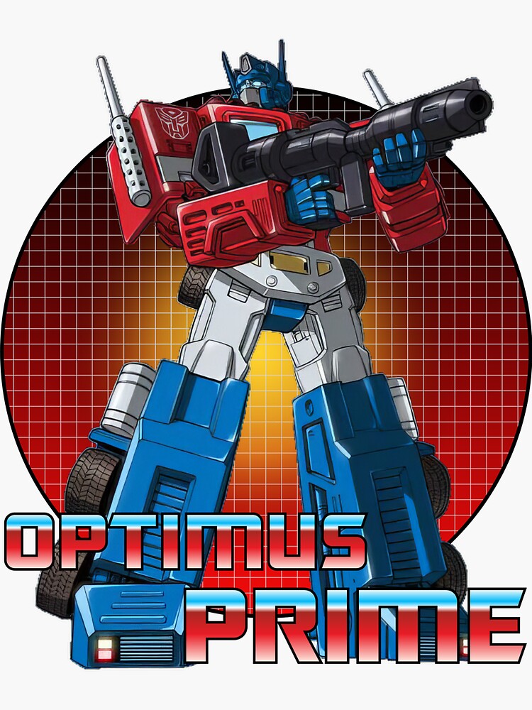 "Optimus Prime Autobot Transformer G1 V2" Sticker for Sale by kazzoie ...