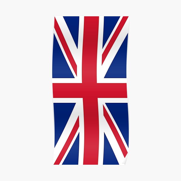 "Flag of the United Kingdom Vertical" Poster for Sale by Inimma | Redbubble