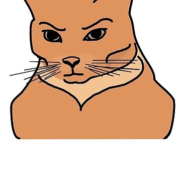 "Mewing Cat" Sticker for Sale by The-Sigma-Sh0p | Redbubble