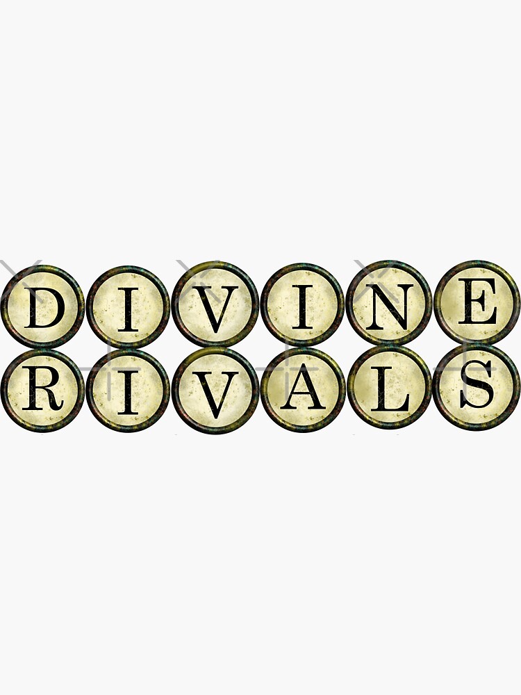 "Divine Rivals Typewriter Font" Sticker for Sale by BookishApparell ...