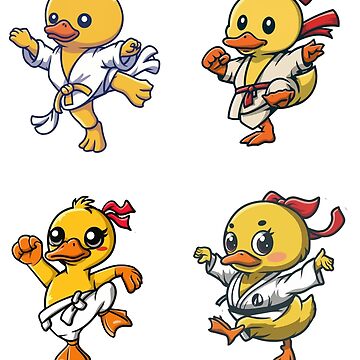 "karate duck" Sticker for Sale by bukajart | Redbubble