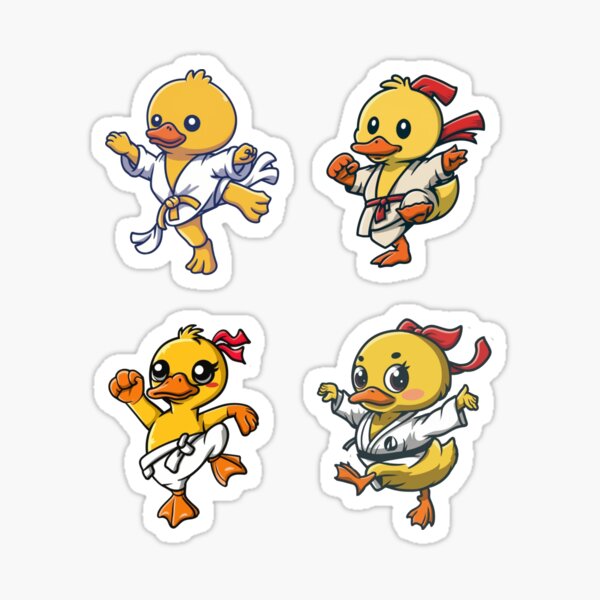 "karate duck" Sticker for Sale by bukajart | Redbubble