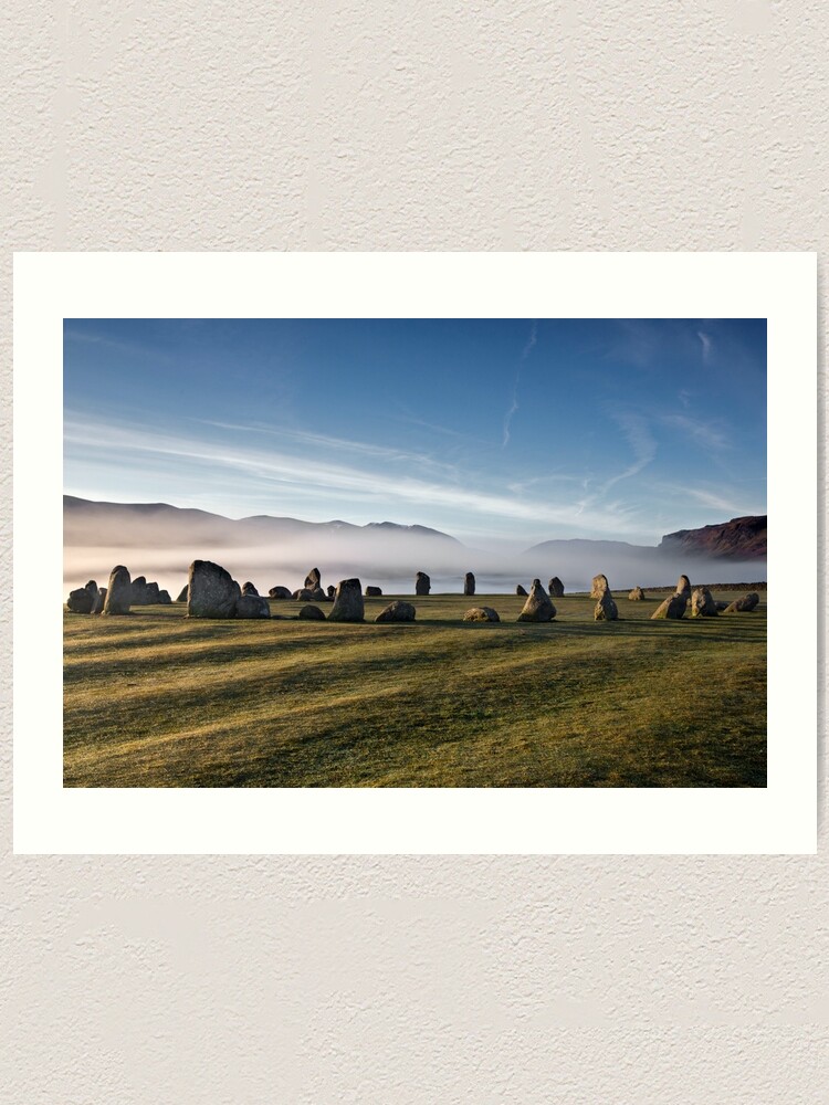 "Early morning mist behind Castlerigg Stone Circle" Art Print for Sale ...