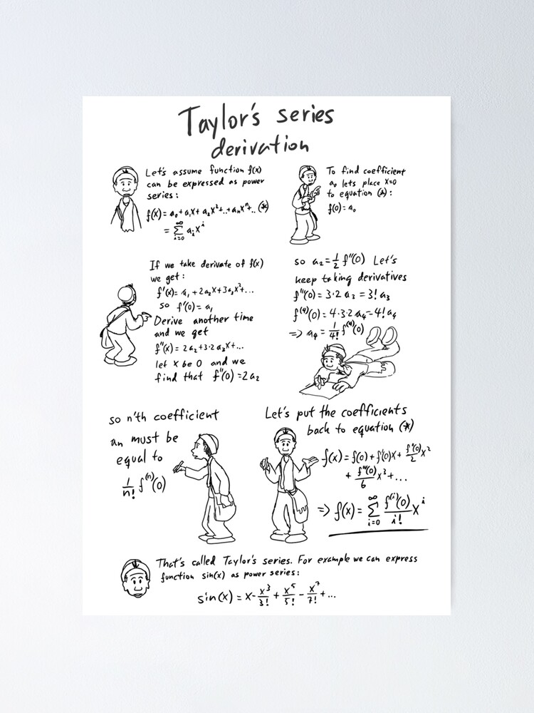"Taylor's series math comic style" Poster for Sale by devscape | Redbubble