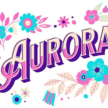 "Aurora Name" Sticker for Sale by Akantido | Redbubble